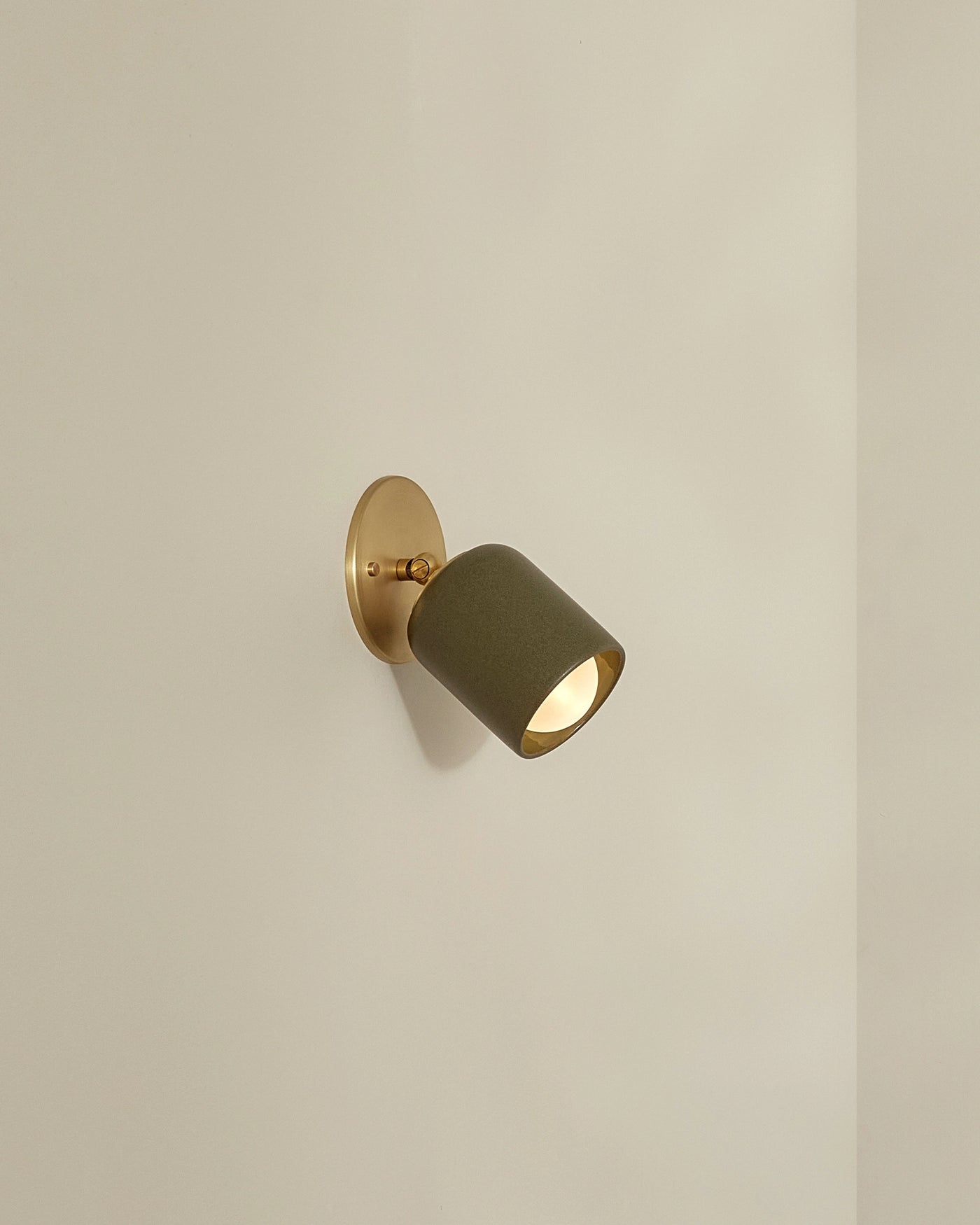 Terra 1 Short Arm Downlight | Chartreuse / Brushed Black / 44 | Nook ...